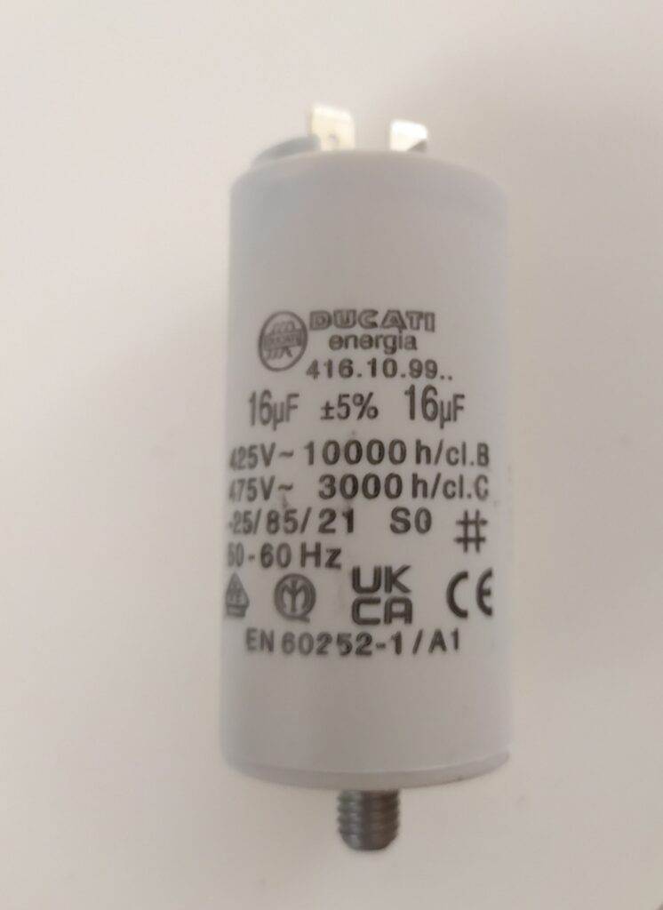Condensateur Moteur 16μF 425V 450V 475V version 2 cosses – 16uF – Rep-Tronic